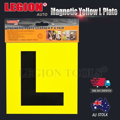 2pcs Learning Learner driver Magnetic Yellow L Plate Car Licence GREEN ...
