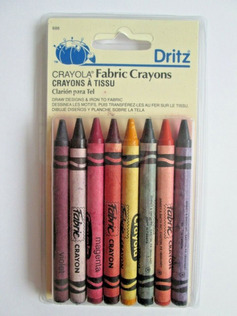 Crayola Fabric Colors Crayons Iron on Transfer Set of 8 Dritz for sale ...