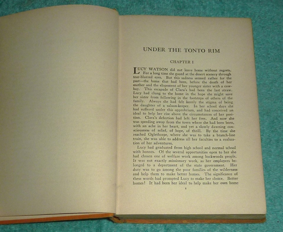 HARDCOVER BOOK by ZANE GREY "UNDER THE TONTO RIM" (1925) 1st EDITION | eBay