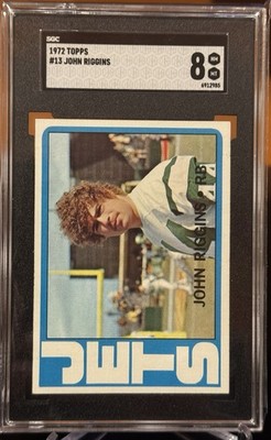 1972 Topps - John Riggins #13 (RC) ROOKIE CARD HOF SGC 8 beautiful card ...
