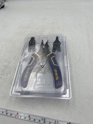 Irwin VISE-GRIP Snap Ring Pliers Set 3 Interchangeable Tips Retaining ...