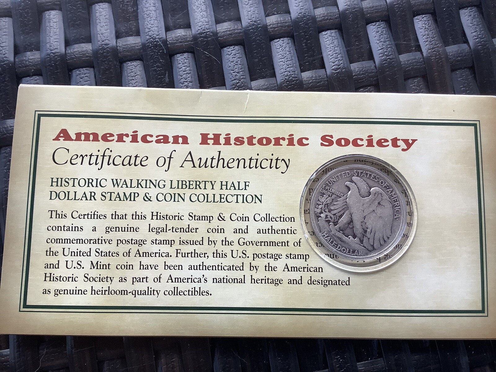 1036 HISTORIC WALKING LIBERTY HALF DOLLAR STAMP & COIN COLLECTION SET ...
