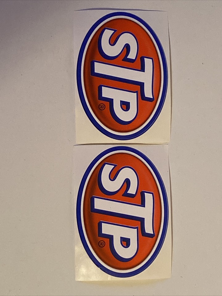 Lot Of 2 - STP Logo Premium Vinyl Decal Sticker 4” - Racing Car Truck ...