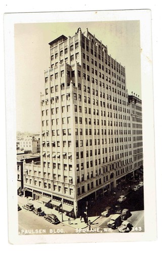 Spokane Washington Paulsen Building RPPC posted 1947 | eBay