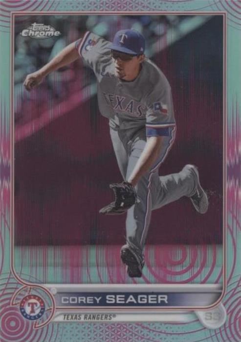 2022 Topps Chrome Sonic - Corey Seager #101 Aqua & Pink Sonic Pulse ...