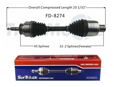 For Ford F-150 10-14 SVT Raptor Front Pass Right CV Axle Shaft SurTrack ...