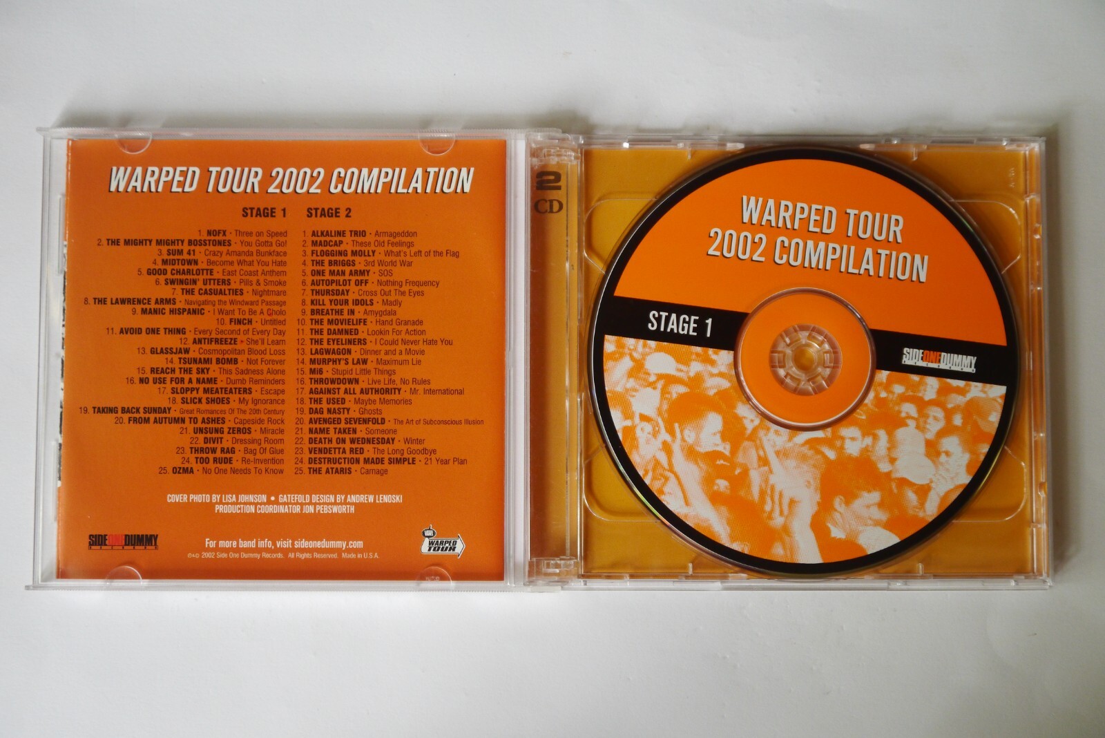 2002 Warped Tour Compilation by Various Artists (CD, Jun-2002, 2 Discs ...