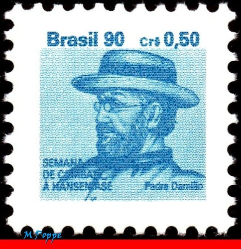 RA26 BRAZIL 1990 HANSEN DISEASE, LEPROSY, HANSENIASIS, FR. J. DAMIEN MI ...