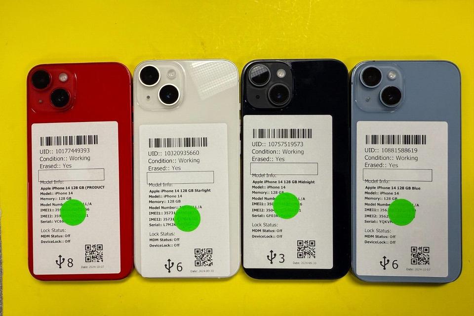 Apple iPhone 14 - 128GB (Verizon) Black Red Starlight Blue - Good ...