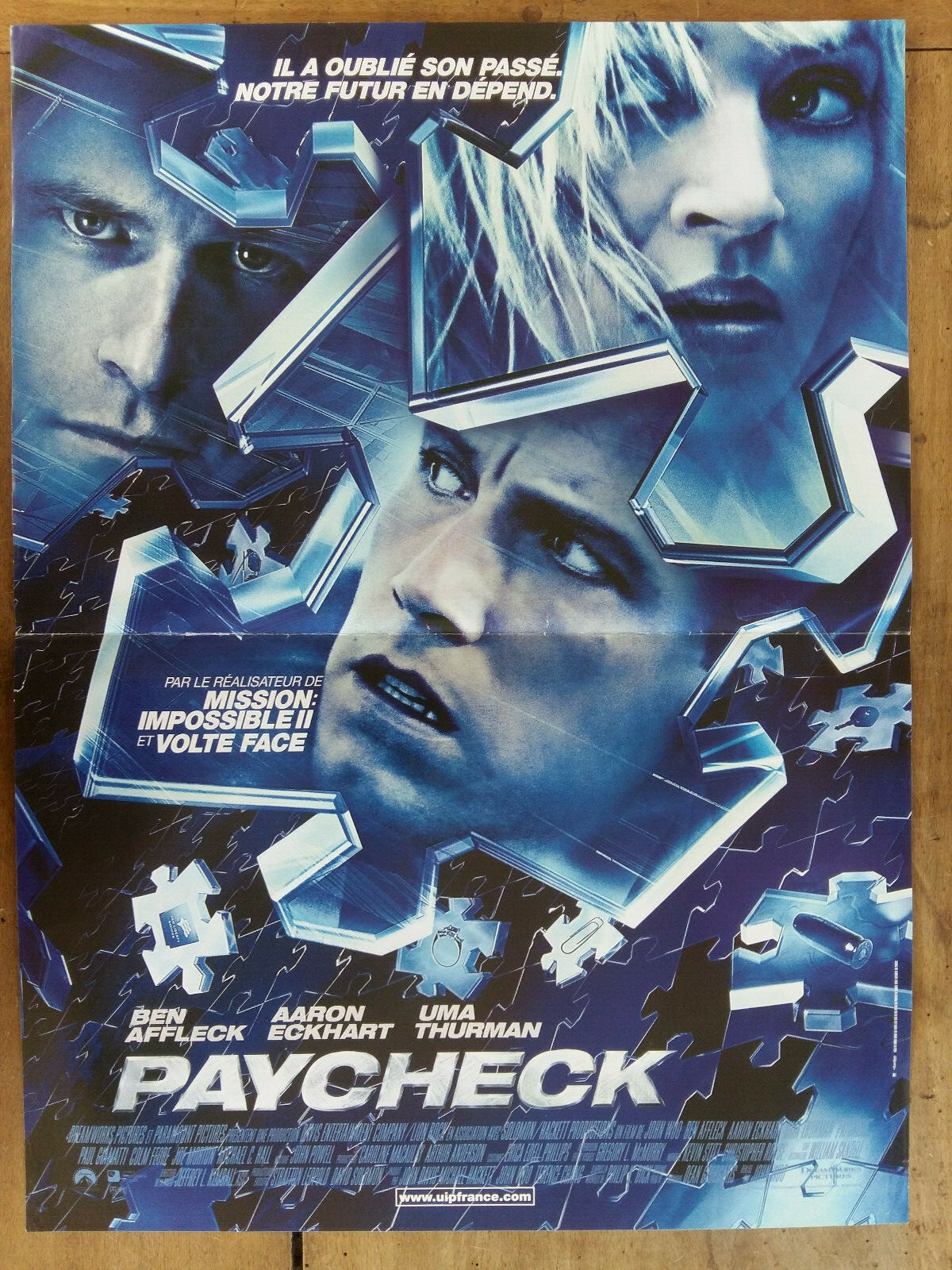 Paycheck Poster John Whoo Ben Affleck Aaron Eckhart Uma Thurman 40X60Cm ...