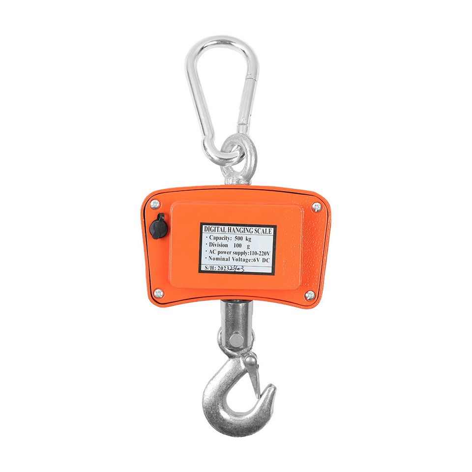 Mini Portable Crane Scale LCD Digital Hook Hanging Weight Tool 500kg ...