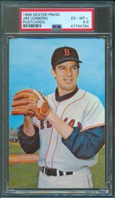 1968 Dexter Press JIM LONBORG Postcards Rare!! PSA 6.5 Red Sox | eBay