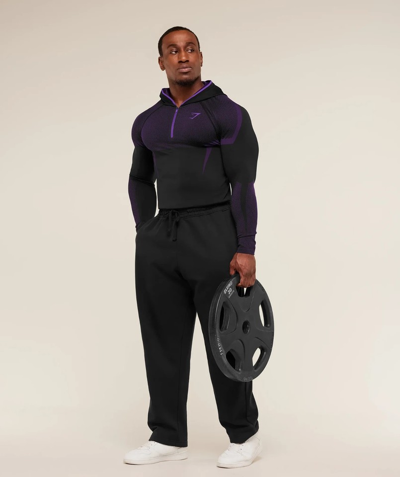 GYMSHARK ONYX V5 HOODIE - Black/Athletic Purple - SIZE MEDIUM ...