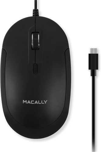 Macally Wired USB C Mouse for Mac and PC - Slim, Quiet, and Reliable ...