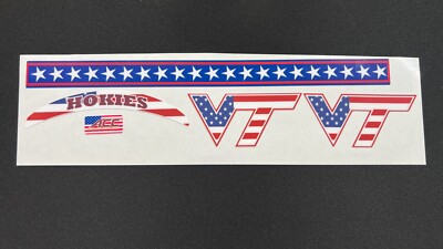 Virginia Tech Hokies Stars & Stripes Mini Football Helmet Decal Set | eBay