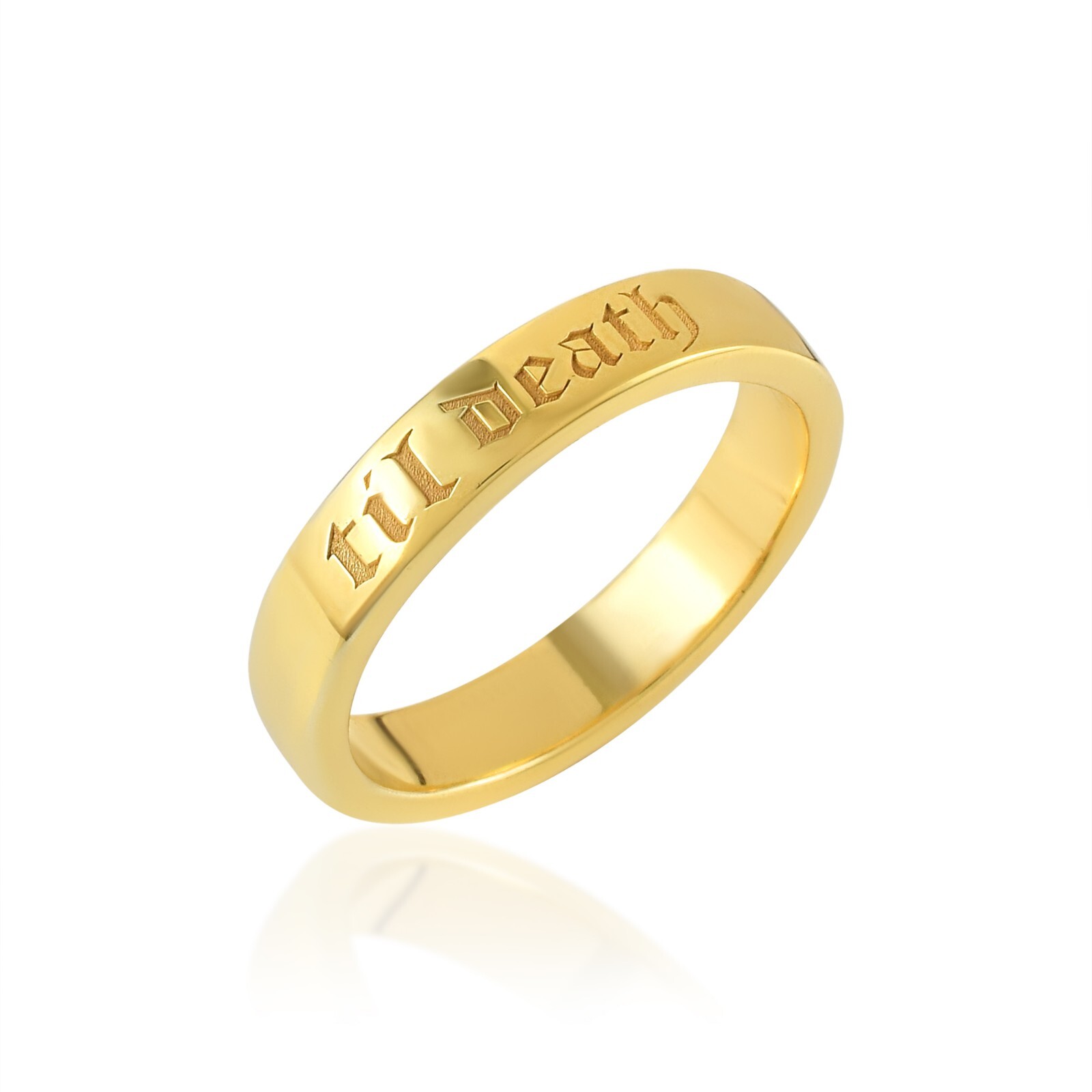 Til Death Ring - 5mm Wide Til Death Band - Personalized Engraving Ring ...