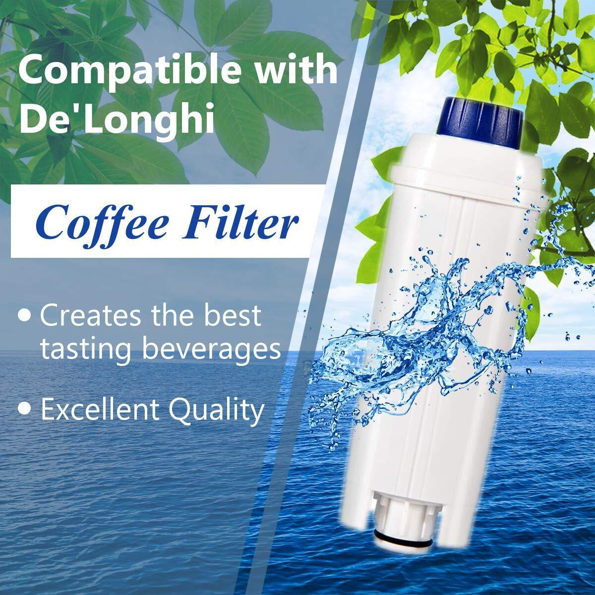 6 Delonghi EC800 DLSC002 ESAM ECAM ETAM Compatible Water Filter From ...
