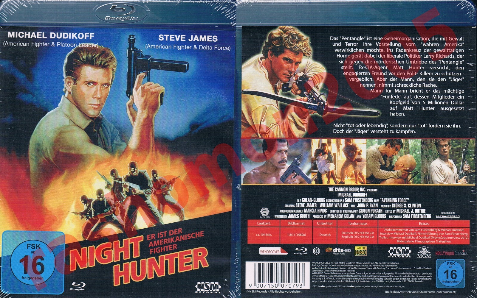 Blu-ray AVENGING FORCE Michael Dudikoff Steve James Sam Firstenberg ...