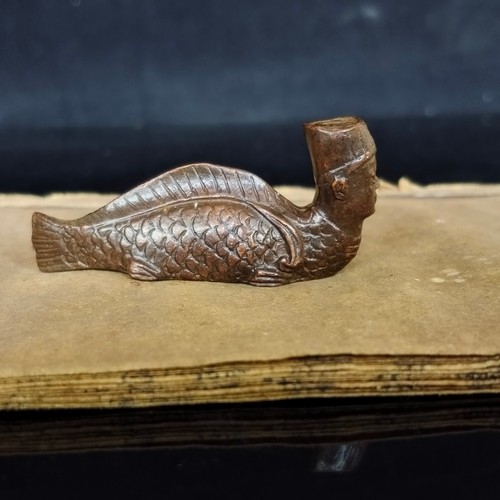 Chinese Antique Human Head and Fish Body Penge Town Statue Collection ...