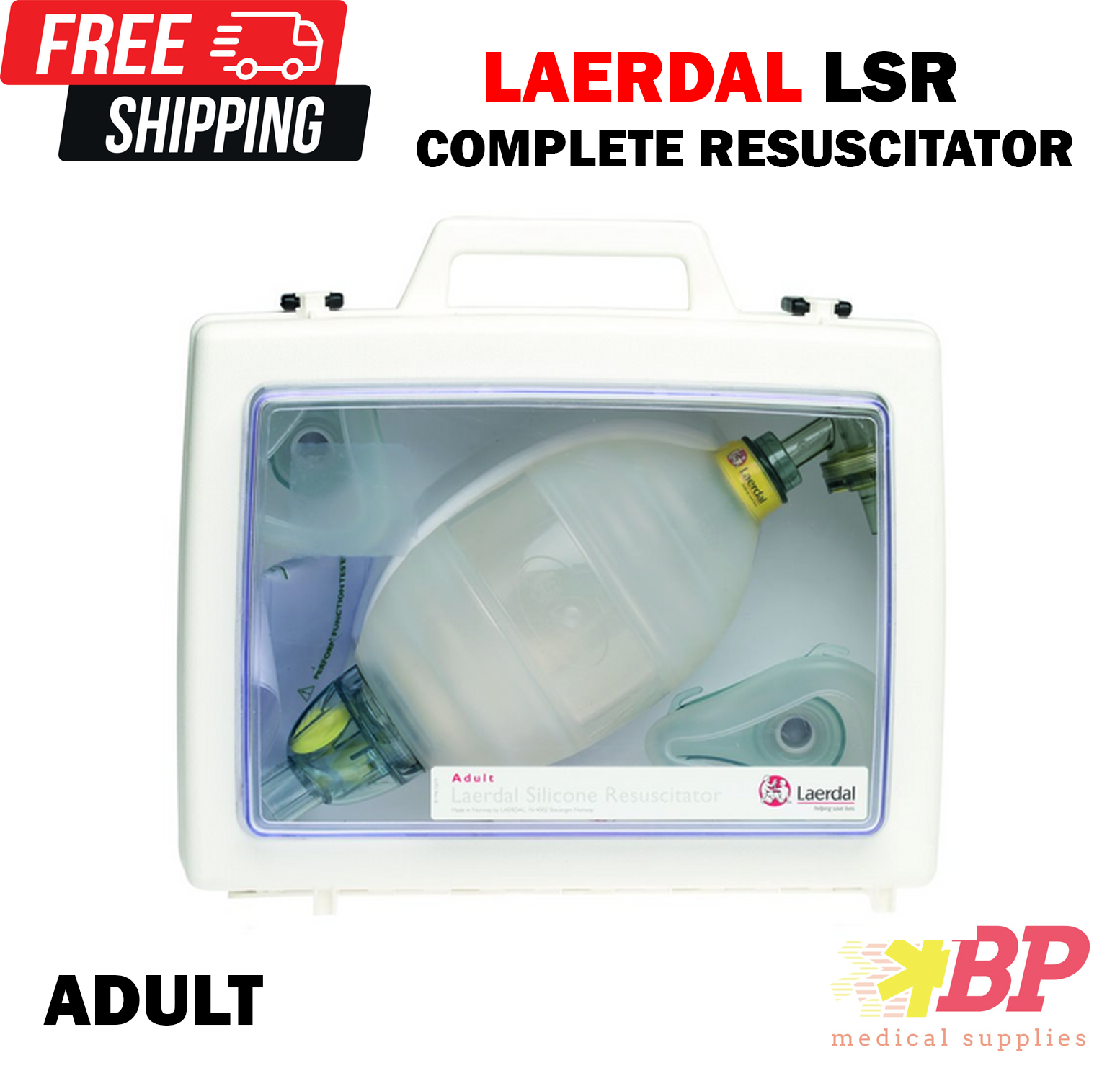 Laerdal LSR Reusable Complete Resuscitator with Display Case - Adult | eBay