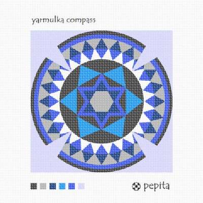 Yarmulka Compass Needlepoint Kit or Canvas | eBay
