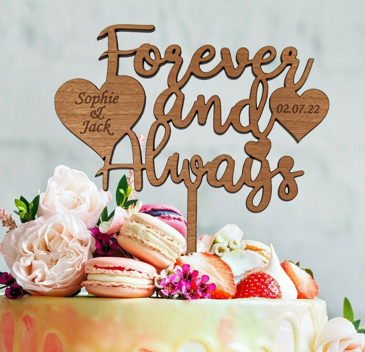 Rustic Wood Wedding Cake Topper Wedding Cake Topper, Wooden