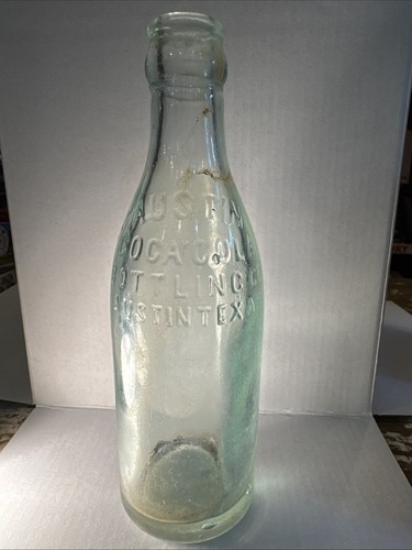 Vintage AUSTIN TEXAS COCA COLA BOTTLING WORKS Straight sided SODA ...
