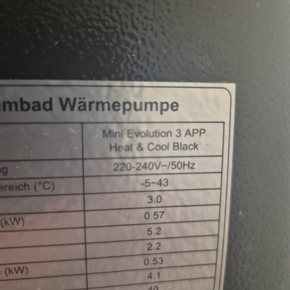 SCHWIMMBAD WÄRMEPUMPE MINI EVOLUTION 3 APP HEAT & COOL BLACK | eBay.de
