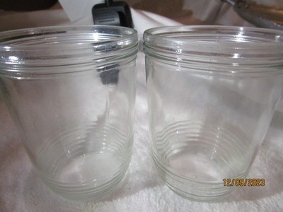 Antique Kerr Jelly Jar Vintage Advertising Clear Glass set of 2 no lids ...