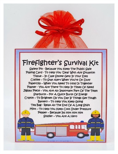 Firefighter's Survival Kit ~ Fun Novelty Keepsake Gift & Greetings Card ...