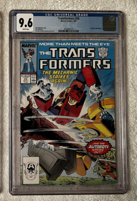 Transformers #28 1987 CGC 9.6 White Pages Marvel Comics - Mechanic app ...