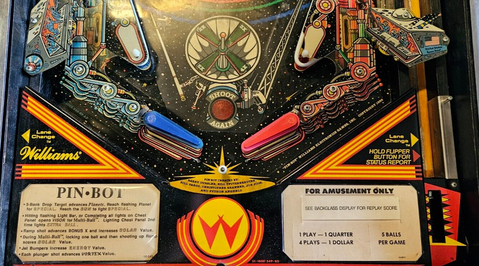 PIN*BOT Pinball Machine - Williams 1986 | eBay