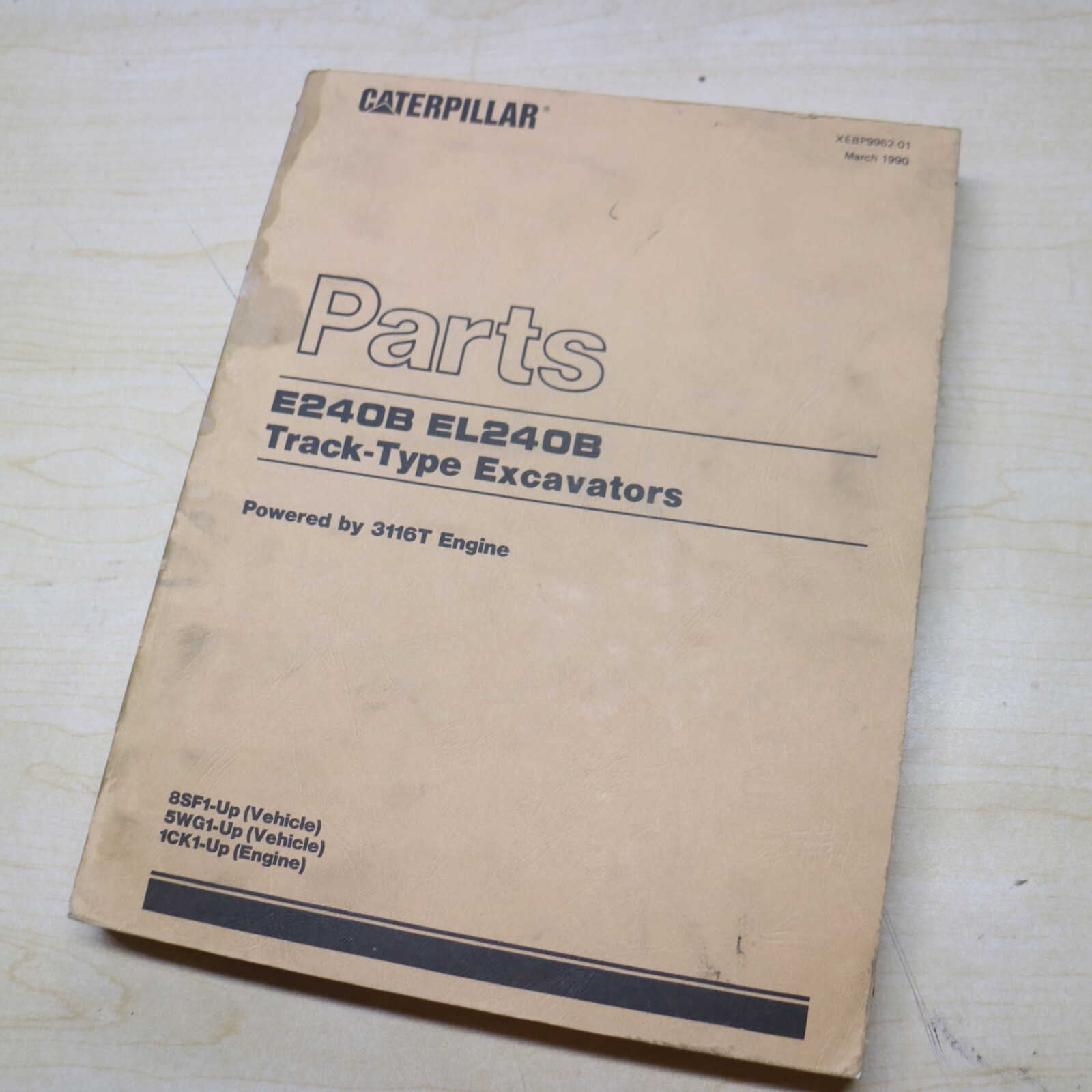 CAT Caterpillar E240B EL240B Excavator Parts Manual Book catalog ...