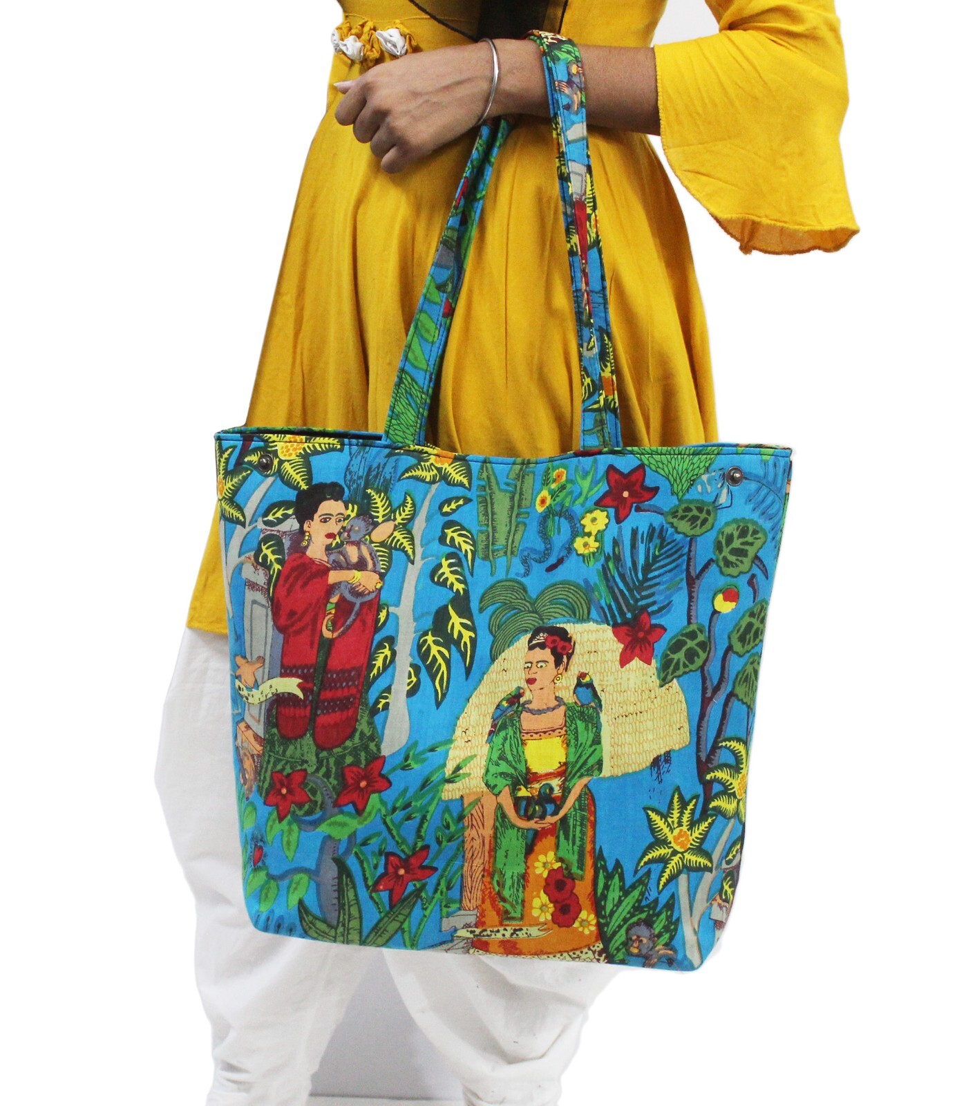 Cotton Bag Farida Kahlo Handmade Shoulder Bag, Shopping Bag Environment friendly | eBay