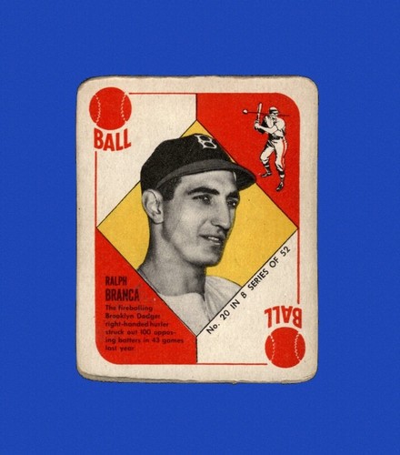 1951 Topps Blue Backs Set-Break # 20 Ralph Branca LOW GRADE *GMCARDS ...