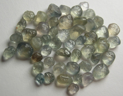 CORUNDUM / SAPPHIRE, CLEAN MIXED COLOR UNTREATED CRYSTAL FACET ROUGH ...