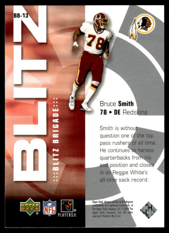 2002 Upper Deck Bruce Smith Washington Redskins #BB-13 | eBay