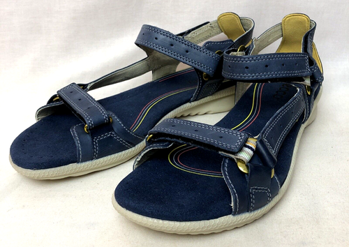 Ecco Hill Move Sandals Women's Size 40 EU Blue Leather | eBay