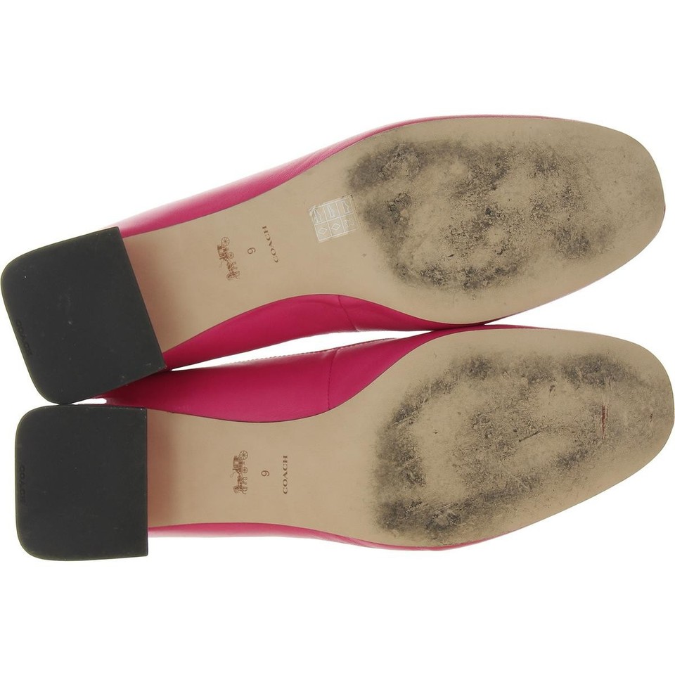 Coach Womens AVA Pink Leather Ballet Flats Shoes 9 Medium (B,M) BHFO ...
