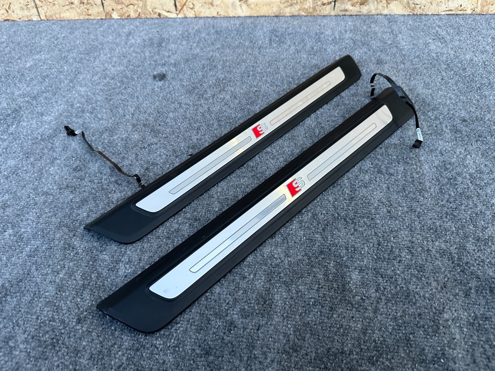 S LINE FRONT DOOR SILL SILLS TRIM COVER SET 35K OEM 2018-2022 AUDI Q5 ...