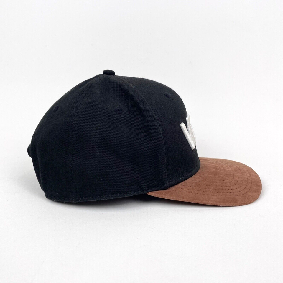 Vans Drop V Hat Cap Snapback Black Brown Faux Suede Adjustable ...