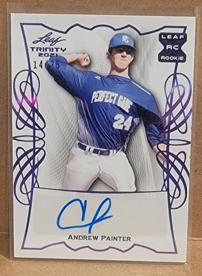 2021 Leaf Trinity ANDREW PAINTER PURPLE FOIL AUTO Autograph RPA RC ...