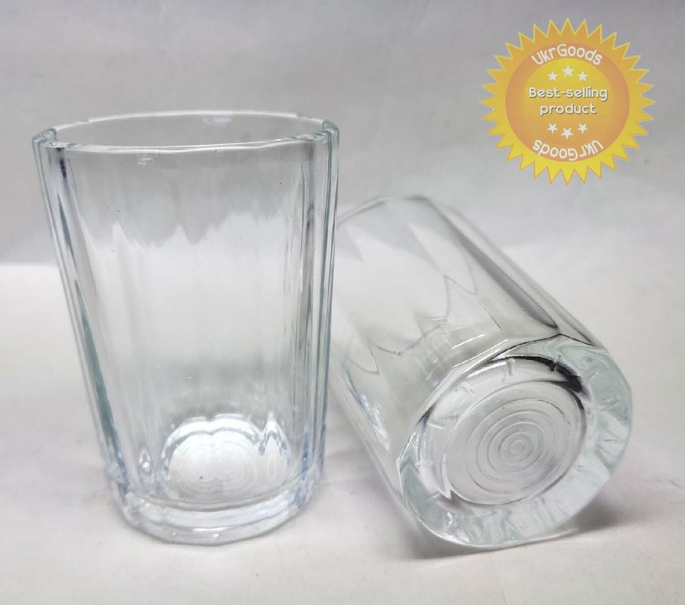 2 pcs Faceted Stopka Stakan Glass Granenny Granchak Soviet USSR Vodka ...
