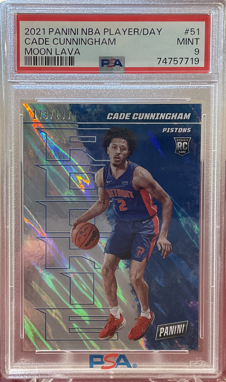 2021-22 Panini Player Of The Day Cade Cunningham #51 Rookie Moon Lava ...
