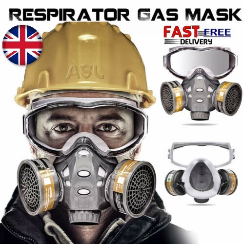 Eyes Gas Masks KDJFS Half Face Respirator With Large Eye Mask UK