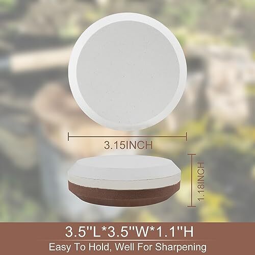 Round Dual Grit Sharpening Stone Axe Blade Edge Sharpener Puck Hand ...