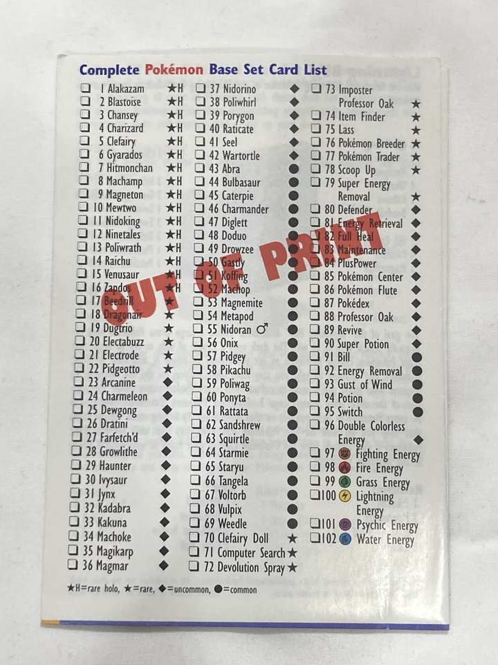 Rare Pokemon Gotta Catch Em All Card List Book - Out of Print - Lightly ...