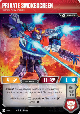 Transformers TCG: Private Smokescreen // Special Ops Soldier [Mint/NM ...