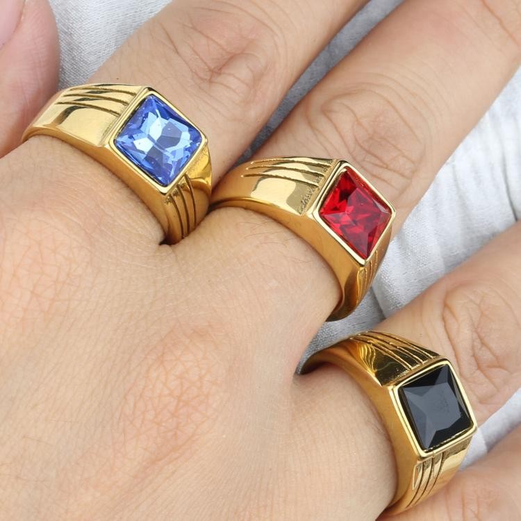 Pinky Statement Cocktail Party Stainless Steel Signet Rings Men Square ...