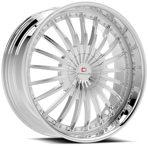 22" Cavallo CLV-32 Nano Chrome 22x8.5 Wheel 5x112 5x4.5 38mm Rim | eBay